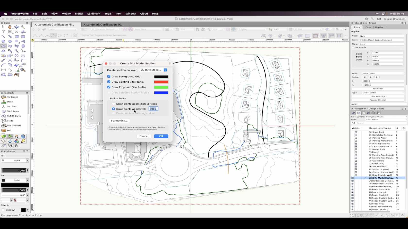 Site Model Section Command Vectorworks University